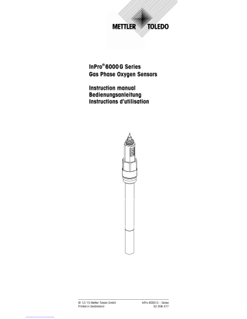 Mettler Toledo InPro 6000G Series Instruction Manual | Manualzz