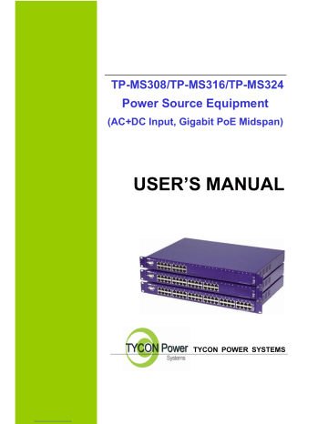 Tycon Power Systems TP-MS316 User Manual | Manualzz