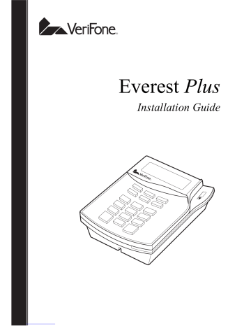 VeriFone Everest Plus Installation Manual | Manualzz