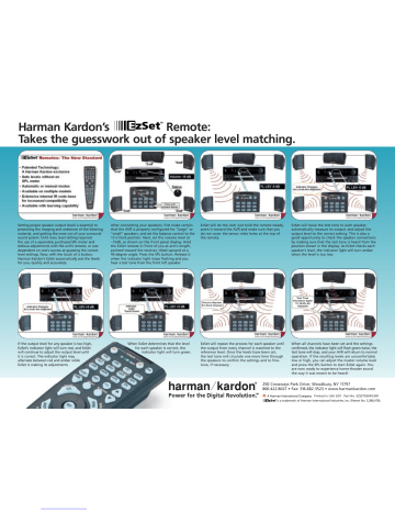 Harman Kardon EzSet Brochure | Manualzz
