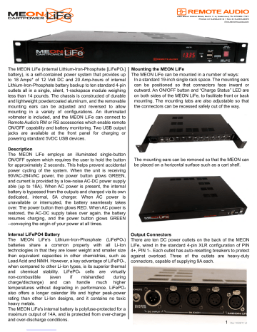 Remote Audio MEON LiFe Manual | Manualzz