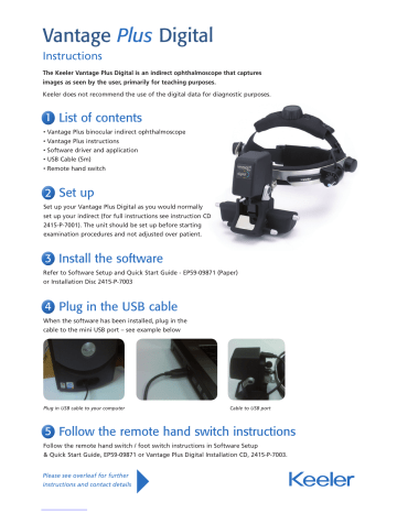 Keeler Vantage Plus Instructions For Use | Manualzz