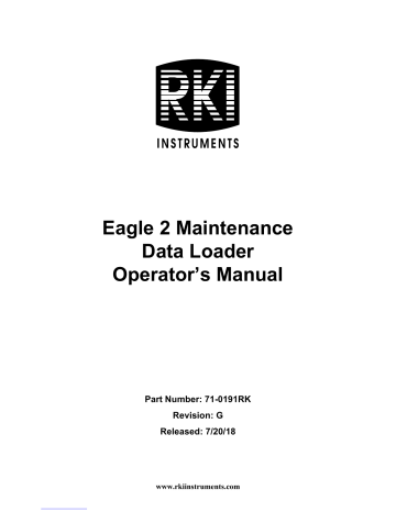 RKI Instruments EAGLE 2 Operator's Manual | Manualzz