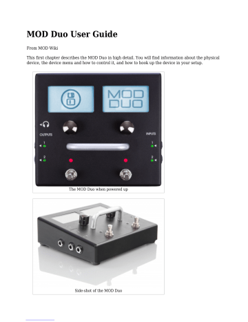 Mod Duo User Manual | Manualzz