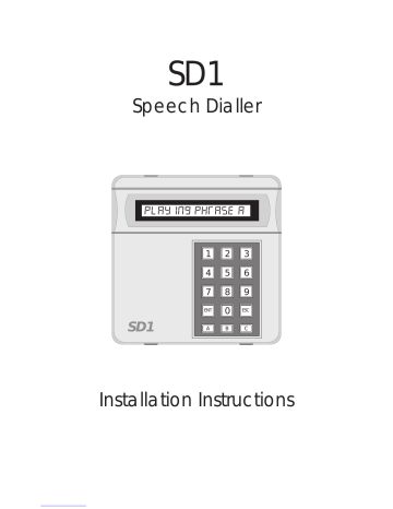 Menvier Security SD1 Installation Instructions Manual | Manualzz