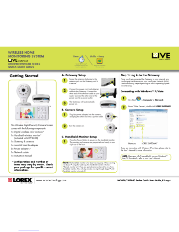 Lorex LW2020 Series Quick Start Manual | Manualzz