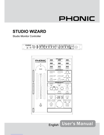 Phonic Studio Wizard User Manual - Complete Guide for Studio & Home | Manualzz