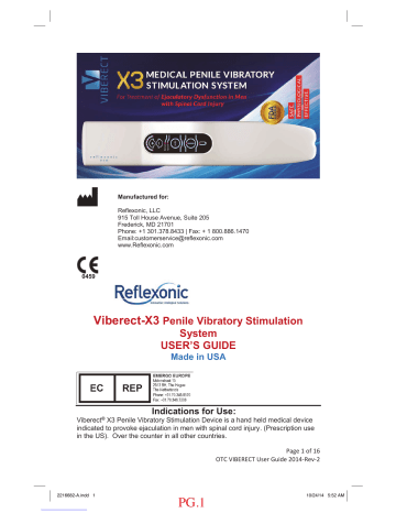 Reflexonic Viberect-X3 User Manual | Manualzz