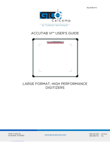 Accutab VI User Manual - GTCO CalComp | Manualzz