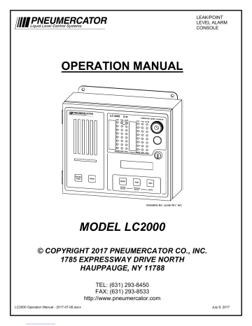 Pneumercator LC2000 Operation Manual | Manualzz