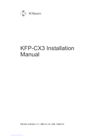 Kilsen KFP-CX3 Installation Manual | Manualzz