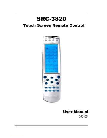 Sunwave Tech. SRC-3820 User Manual | Manualzz