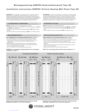 VOGEL&NOOT KONTEC KS Series Installation Instructions | Manualzz