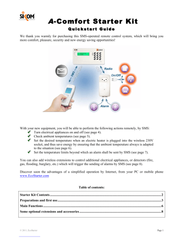 SiKom A-Comfort Quick Start Manual | Manualzz