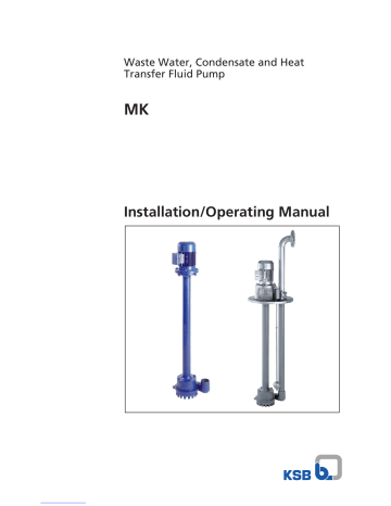 KSB Mk1 Installation & Operating Manual - Wastewater, Condensate and ...