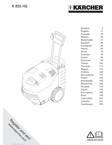Kärcher K 855 HS Manual de utilizare | Manualzz