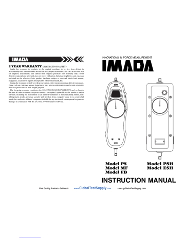 Imada PS-5 Instruction Manual | Manualzz
