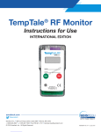 TempTale Ultra Manual: Temperature Monitoring & Data Analysis | Manualzz