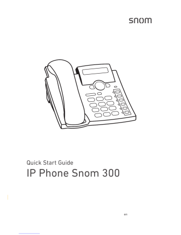 Snom 300 Quick Start Manual | Manualzz
