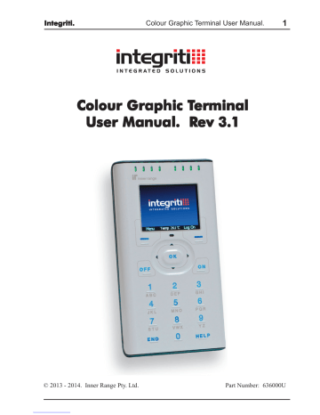 Inner Range Integriti Prisma Keypad User Manual | Manualzz