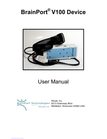 Wicab BrainPort V100 Device User Manual | Manualzz