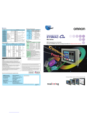 Omron NSJ5-SQ00B-G5D Brochure | Manualzz