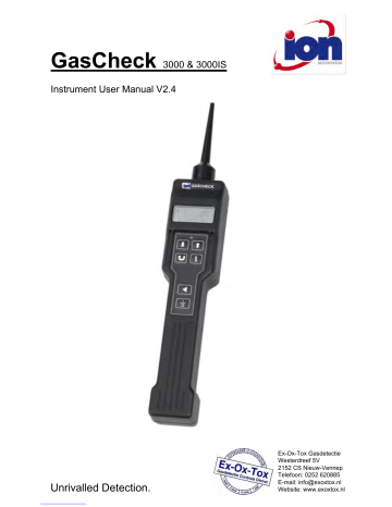 ion science GasCheck 3000IS User Manual | Manualzz