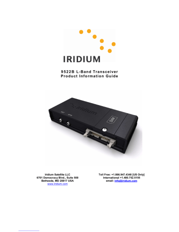 Iridium 9522B Product Information Manual | Manualzz