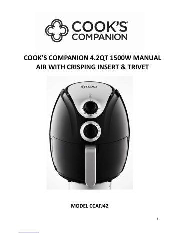 Cook's Companion CCAFJ42 Manual | Manualzz