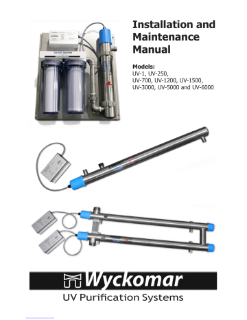 Wyckomar UV-6000 Installation & Maintenance Manual | Manualzz