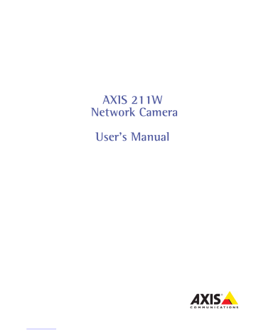 Axis 211W User Manual | Manualzz