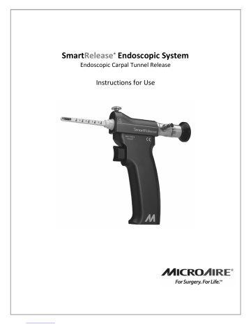 MicroAire Smart Release Instructions For Use Manual | Manualzz