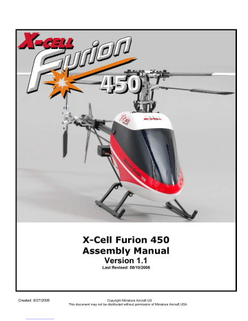 Miniature Aircraft USA X-Cell Furion 450 Assembly Manual | Manualzz