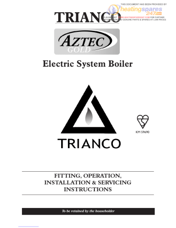 Trianco Aztec Gold Installation & Operating Instructions | Manualzz