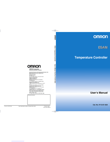 Omron E5AN User Manual | Manualzz