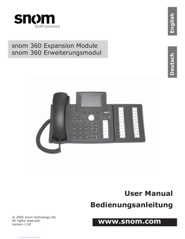 Snom 360 Expansion Module User Manual | Manualzz