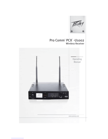 Peavey Pro Comm PCX-U1002 Operating Manual | Manualzz