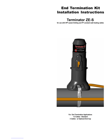 Thermon Terminator ZE-S Installation Instructions Manual | Manualzz