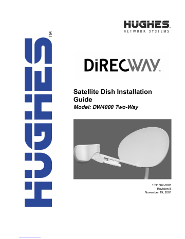 Hughes Network Systems DiRECWAY DW4000 Installation Manual | Manualzz