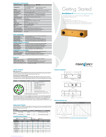 Point Grey Bumblebee 2 BB2-08S2 Getting Started | Manualzz