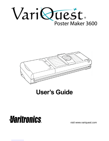 Variquest Poster Maker 3600 User Manual | Manualzz