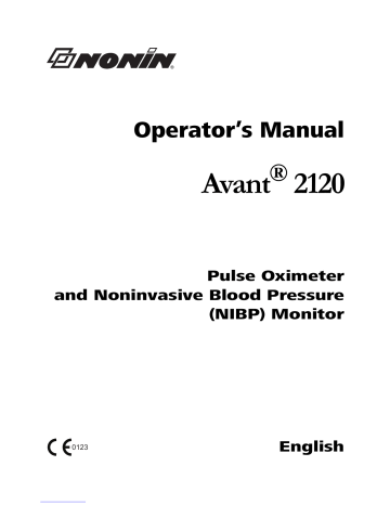 Nonin 2120 Operator's Manual | Manualzz