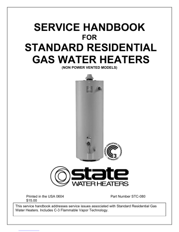 State Water Heaters STC-080 Service Handbook | Manualzz