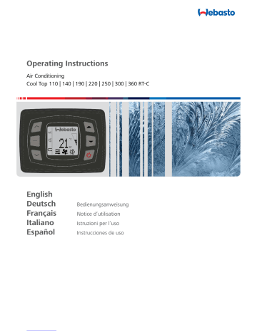 Webasto Cool Top 360 RT-C Operating Instructions Manual | Manualzz