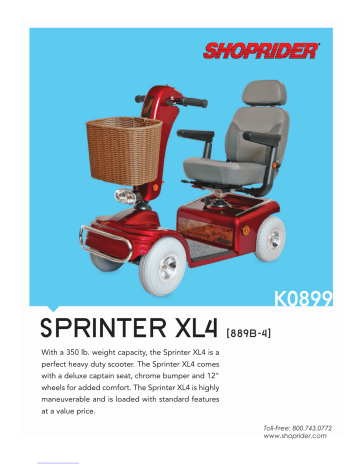 Shoprider 889B-4 Quick Manual | Manualzz