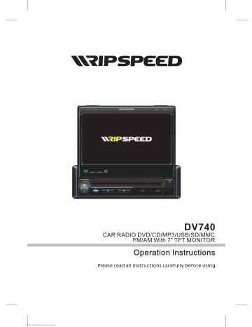 RIPSpeed DV740 Operation Instructions | Manualzz