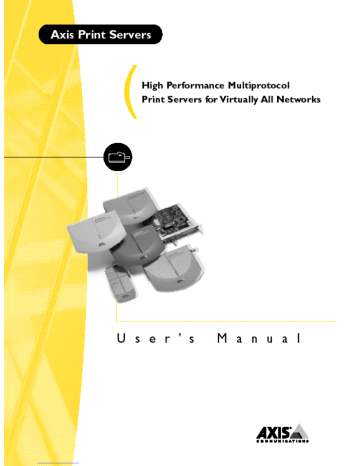 Axis 140 BJC User Manual - Network Print Server | Manualzz
