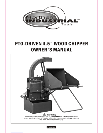 Northern Industrial Tools PTO 540 RPM Owner's Manual | Manualzz