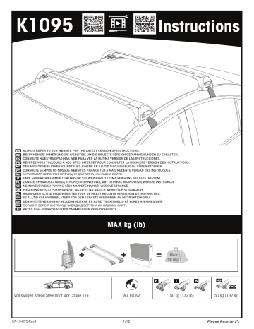 Prorack K1095 Fitting Kit Instructions | Manualzz