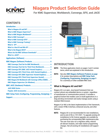 KMC Controls KMC Niagara Product Guide | Manualzz